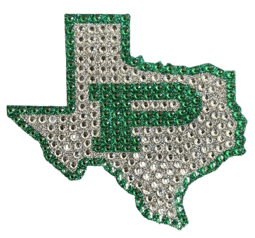 Green Texas P Bling Car Decal – 380 Outfitters