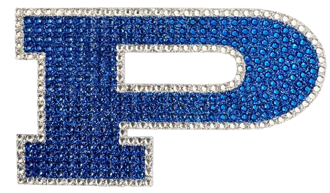 Blue P Bling Car Decal – 380 Outfitters